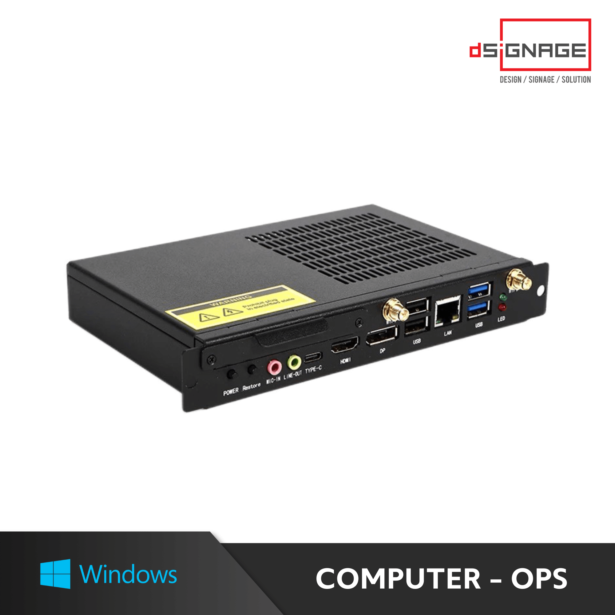 OPS Computer Windows for Interactive Bord